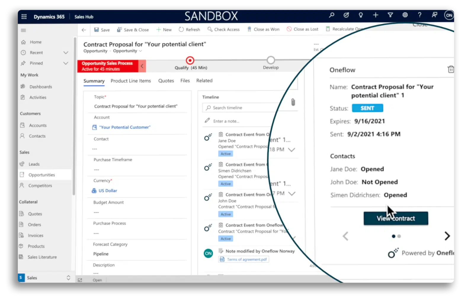 Dynamics 365 teams use Oneflow to build smart proposal flow